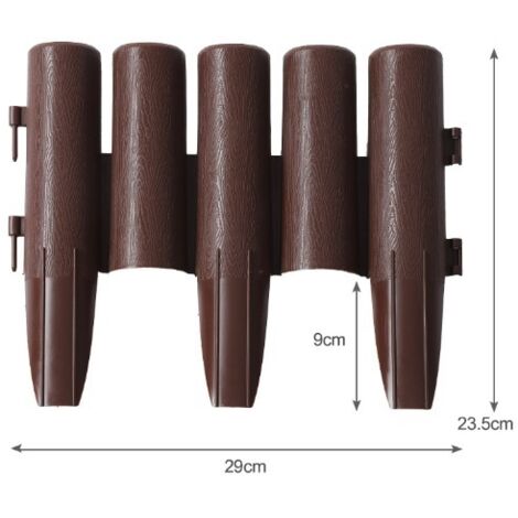 APEX Bordure de Jardin Palissade -10 pièces - 29 x 23.5 cm - Peut être ...