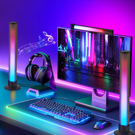 Lot de 2 bandes lumineuses LED intelligentes RGB avec effets lumineux ...