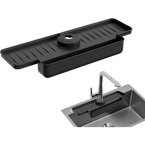 Garde-Spray Silicone Noir Pliant pour Robinet de Cuisine et Lavabo de ...