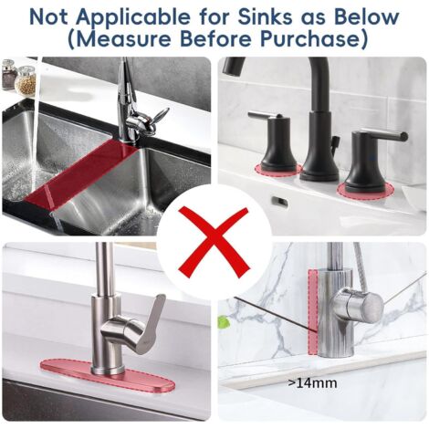 Garde-Spray Silicone Noir Pliant pour Robinet de Cuisine et Lavabo de ...