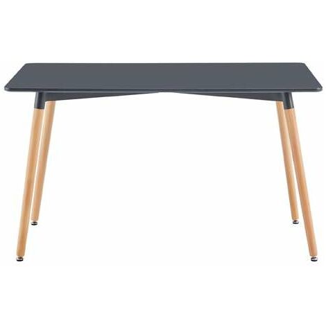 Mesa rectangular Md-Nordika fija acabado gris, 75 cm(alto)120 cm(ancho ...
