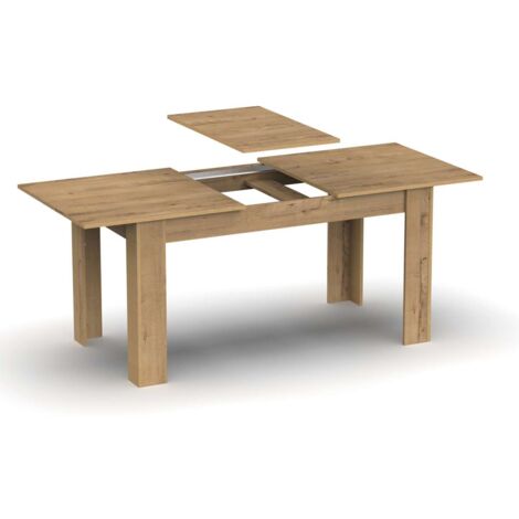Mesa extensible Kia para salón, cocina acabado roble gold, 77cm(alto ...
