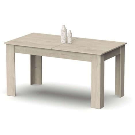 Mesa extensible Kia para salón, cocina acabado roble aurora, 77cm(alto ...