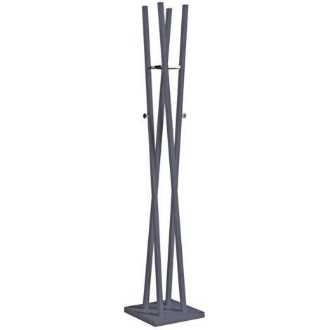 Perchero moderno mod. 470 herrajes cromo brillo lacado azabache, 182 cm ...