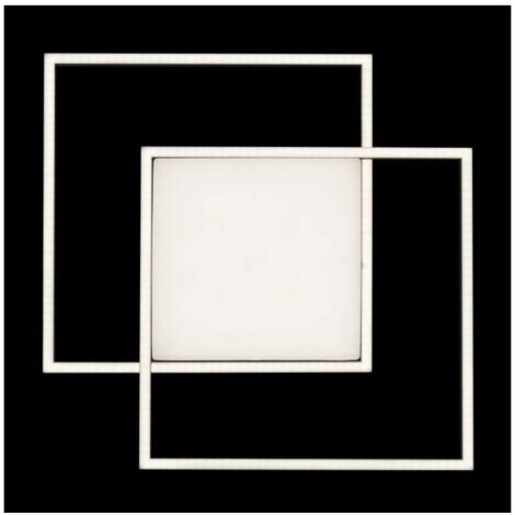 Plafón led modelo Tonga acabado negro, 6cm(alto) 48cm(ancho) 48cm(fondo)