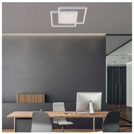 Plafón led modelo Tonga acabado blanco, 6cm(alto) 48cm(ancho) 48cm(fondo)