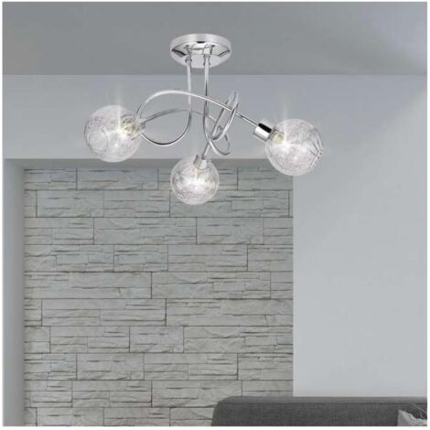 Lampara 3 luces Menta acabado en cromo 28 cm(alto)35 cm(ancho)35 cm(largo)