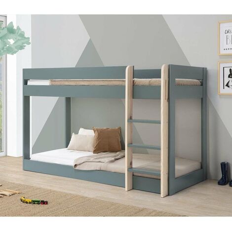 Litera juvenil Moira acabado verde kaki/natural, (Largo 197 x ancho 107 ...