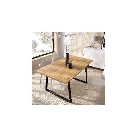 Mesa salon extensible Rin 120-160 acabado Nordic, 75 cm(alto)120-160 cm ...