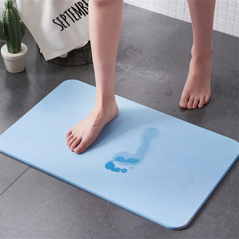 Sortie de bain antidérapante en diatomite - Gris perle