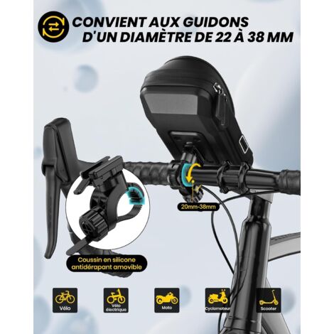 porte telephone velo support telephone moto etanche, sacoche guidon ...