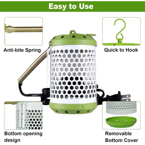 Lampe chauffante pour cage à oiseaux et reptiles avec pare-soleil ...