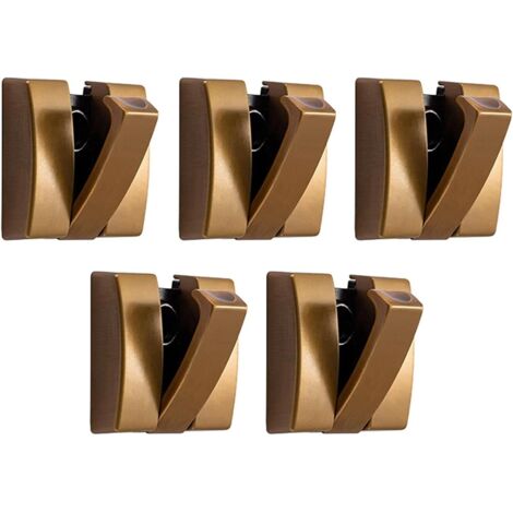 Porte-manteau mural pliant en aluminium, 5 crochets, pour salle de bain