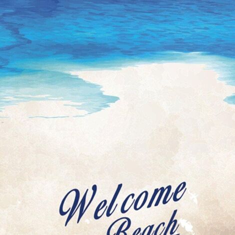 Autocollant plage/thème marin, étanche, pour siège/couvercle WC, art ...