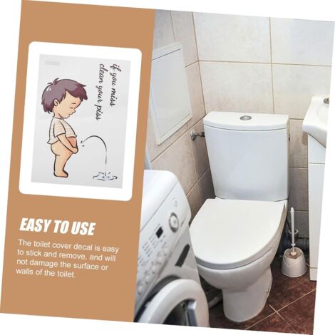 2 feuilles stickers WC message humoristique « Visez / Nettoyez votre ...