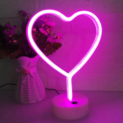 Lampe bureau néon rose verticale – décoration amour – idée cadeau ...