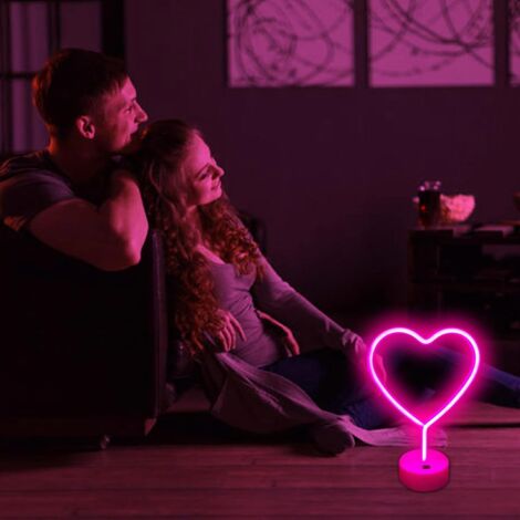 Lampe bureau néon rose verticale – décoration amour – idée cadeau ...