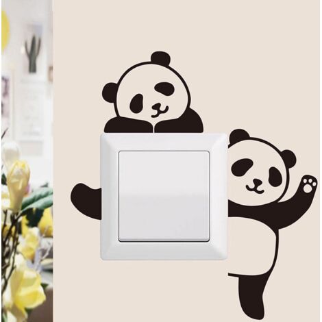 Autocollant interrupteur motif panda – amovible – fenêtre/réfrigérateur ...