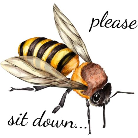 Autocollant abeille couvercle WC, PVC amovible, installation facile ...