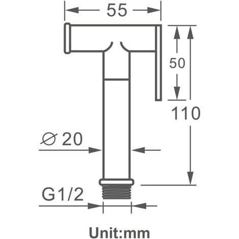 Bidet rond haute pression en laiton or rose, design ergonomique ...