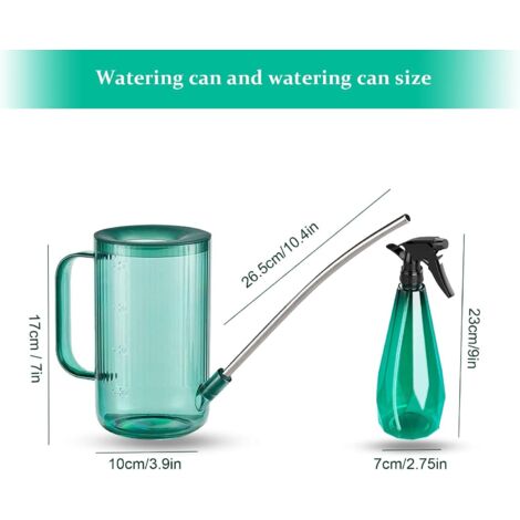 Arrosoir inox 1 L – long bec – plantes intérieur/extérieur – fleurs ...