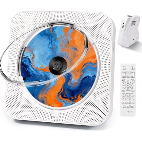 Lecteur CD portable Bluetooth blanc antichoc avec port USB et radio FM ...
