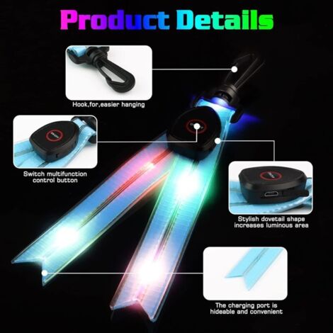 Juego de 2 luces LED intermitentes para mochilas escolares ...