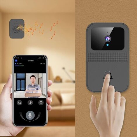 Timbre inalámbrico Wi-Fi con visión nocturna y cambiador de voz para el ...