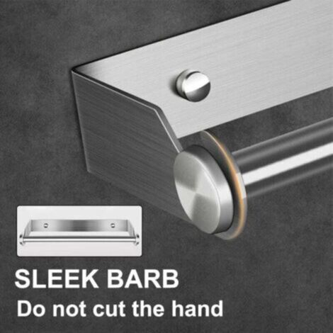 Portarrollos de papel higiénico de pared de 33 cm, de acero inoxidable ...