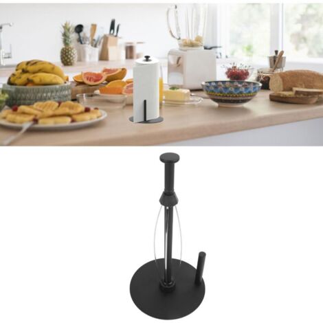 Portarrollos de papel para encimera de acero inoxidable negro ...