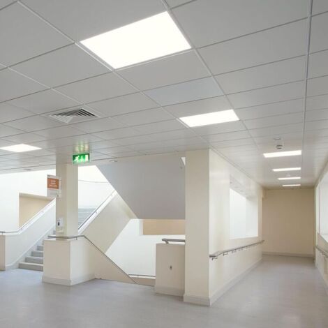 Conjunto de dos paneles de luz LED de techo, 30x60cm, color blanco LED ...