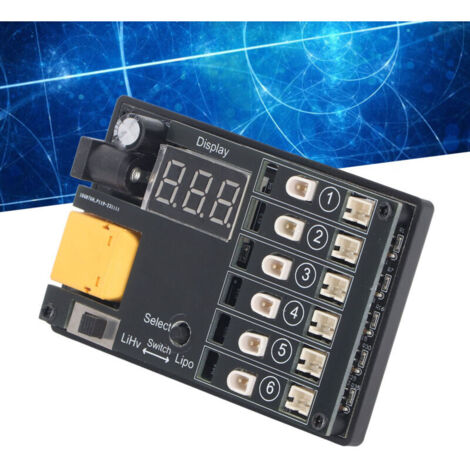 Cargador Lipo Lihv 1S de 6 puertos, carcasa de plástico independiente y ...