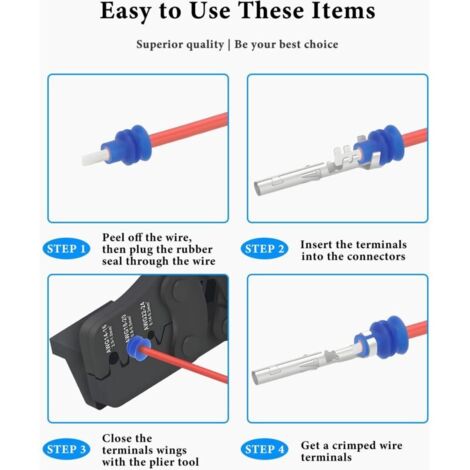 Terminales de conector automotriz, 21 tipos – 420 piezas, 1/1,5/1,8/2/2 ...