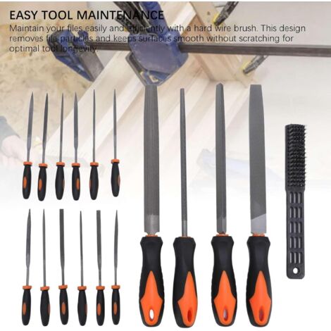 17Pcs Limes et Râpes, Lime Metal en Acier Forgé T12, 4x Grand Limes ...