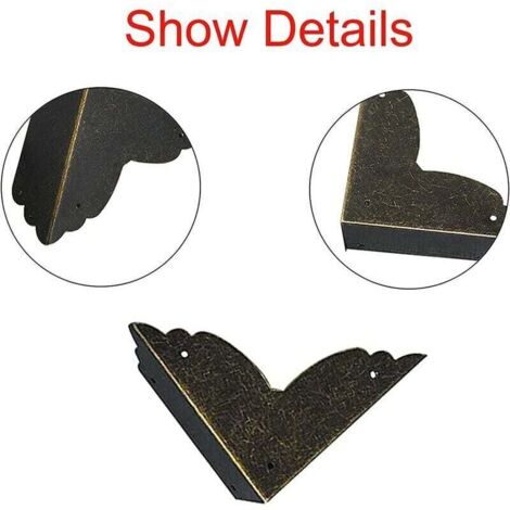 8 pièces Vintage Protecteur Décoratif d'angle en Fer protecteurs d ...