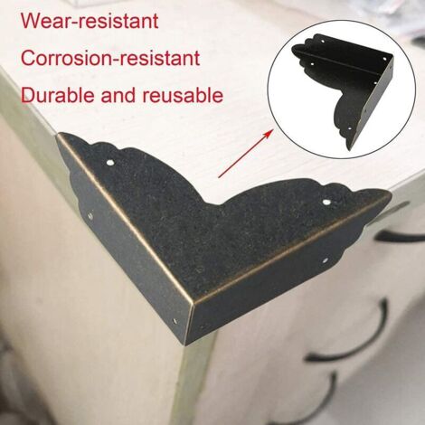 8 pièces Vintage Protecteur Décoratif d'angle en Fer protecteurs d ...