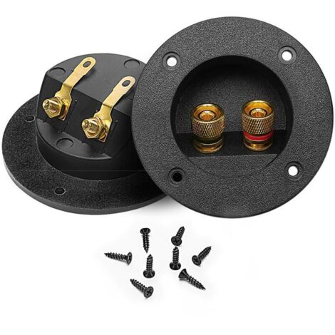 2 pièces Noir Bricolage Maison Voiture Haut-parleur 2 Voies Stéréo Box ...