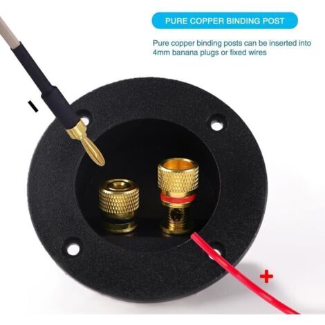 2 pièces Noir Bricolage Maison Voiture Haut-parleur 2 Voies Stéréo Box ...