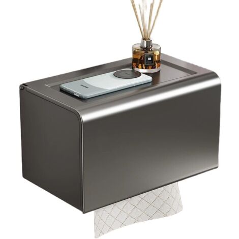 Porte-rouleau de papier toilette avec étagère de rangement - Porte ...
