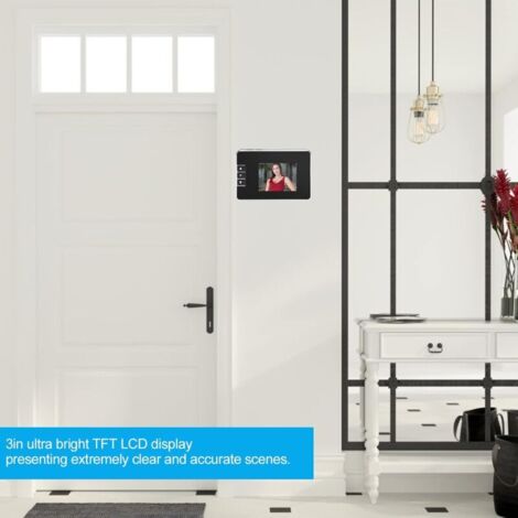 Sonnette Vidéo Numérique sans Fil, Caméra Judas avec Moniteur LCD 2,7 ...