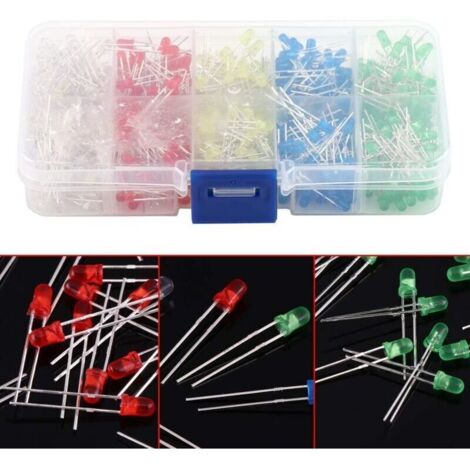 Diode électroluminescente,Assortment Diodes Kit DIY 500pcs 3mm LED ...