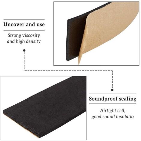 Bande de Mousse Auto adhésive 10m 40mm(L) x3mm(T) Ruban d'étanchéité en ...