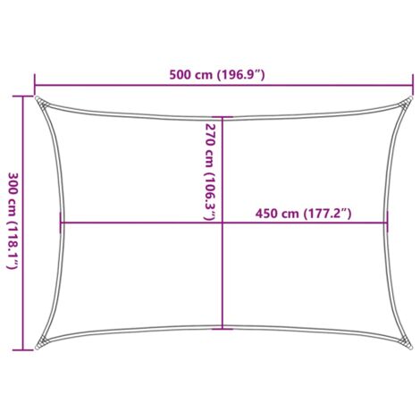 Voile d'ombrage 160 g/m² Crème 3x5 m PEHD, Crème, 311184