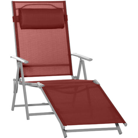 Transat De Balcon En Alu, Textilène, Dossier Réglable 5 Positions, Avec ...