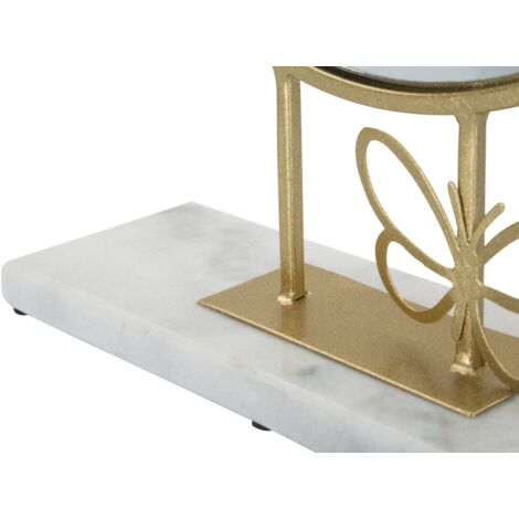 Cadre rond en métal doré élégant