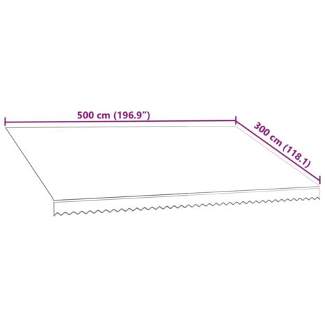 Toile d'auvent Orange et marron 500x300 cm, Multicolore, 145726