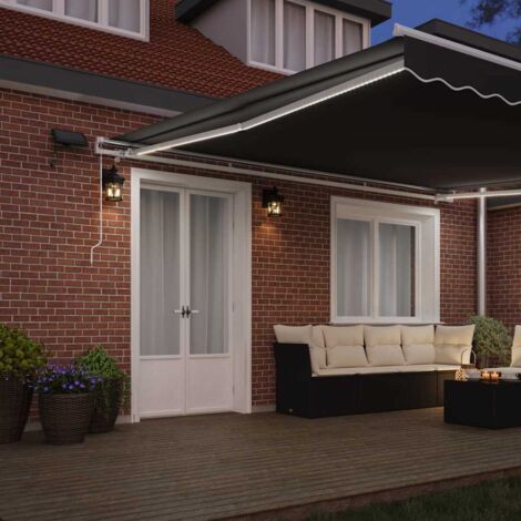 Auvent avec Blanc 5 × 3,5 m Métal, Blanc, 313207