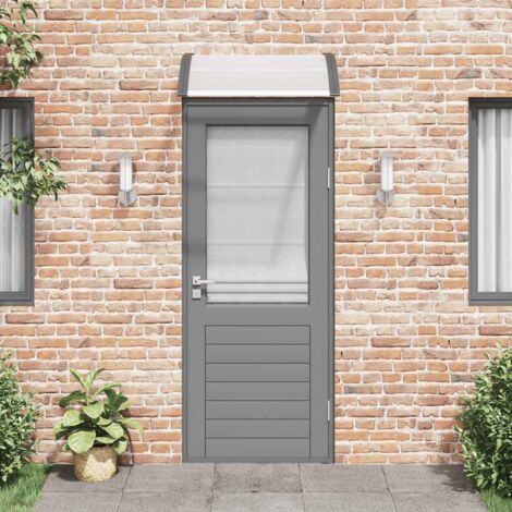 Auvent de porte Noir et transparent 80x75 cm Polycarbonate, Noir, 153585