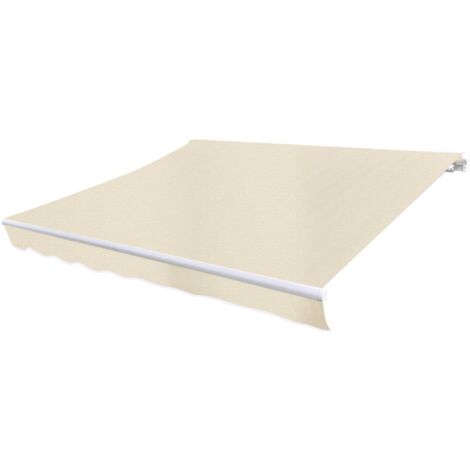 Toit d'auvent Toile Crème 4x3 m (Cadre non inclus), Crème, 141014