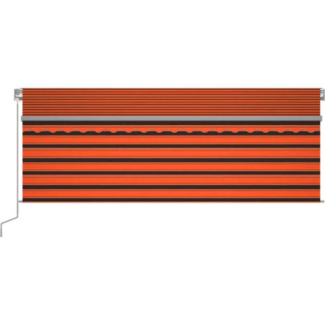 Auvent automatique store capteur de vent LED Orange et marron ...